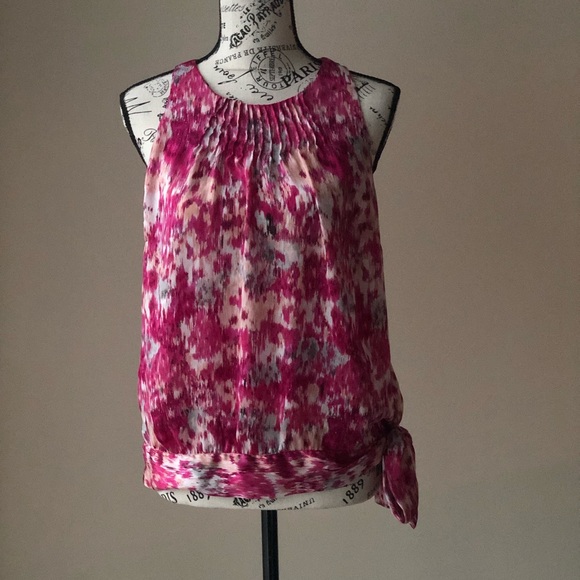 Apt. 9 | Tops | Apt9 Pink Abstract Blouse Side Tie | Poshmark